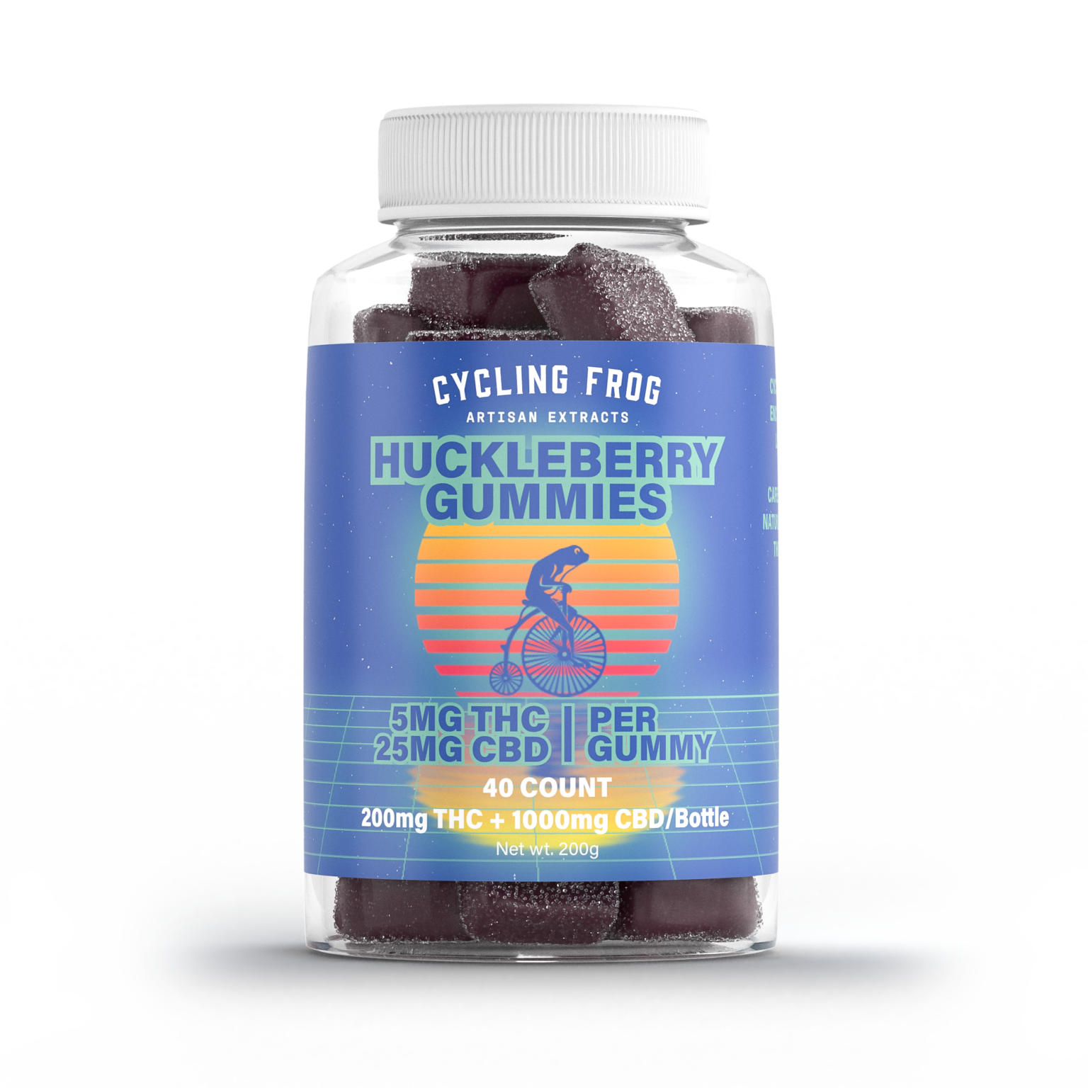 Full Spectrum CBD + Delta 9 THC Gummies - Huckleberry - Cycling Frog