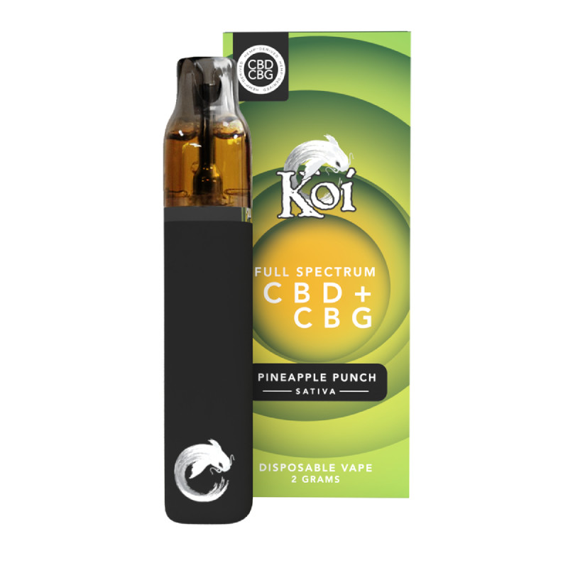 Cbd Vape Pen Cbd Cbg Disposable Pineapple Punch 2g By Koi Cbd